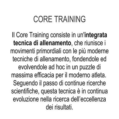 Core training per il calciatore | PDF