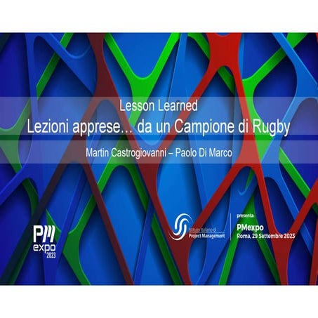Martin Castrogiovanni, Paolo Di Marco | Lezioni apprese… da un Campione ...