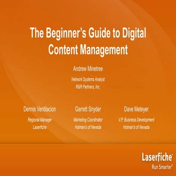 The Beginner's Guide to Digital Content Management | PPT