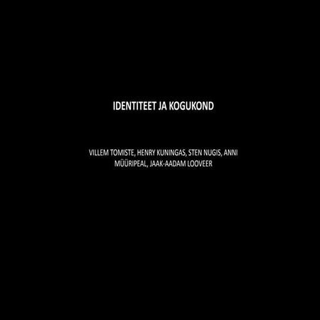 Linnafoorum 2015: Tallinna Peatänav - identiteet ja kogukond | PPT