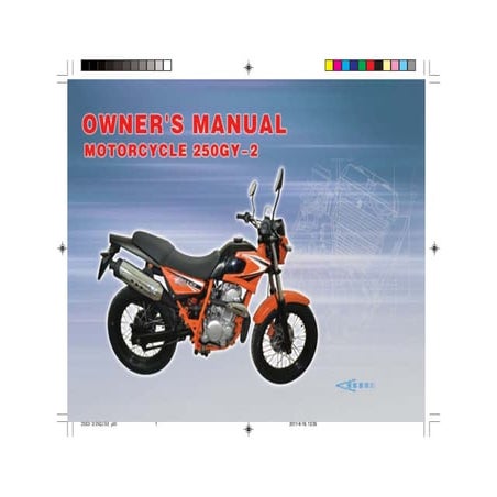 Comprehensive User Manual for 250GY-2 Motorcycle Safe Operation and ...