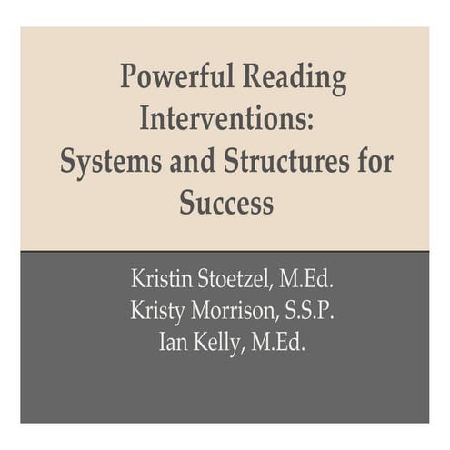 Reading intervention | PPTX
