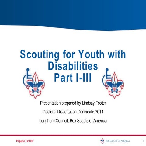 Part 1 Scouting For Youth With Disabilities | PPT