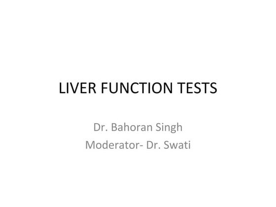 Liver Function Test Lft Ppt