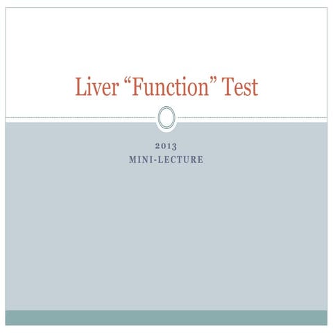 liver function test | PPT