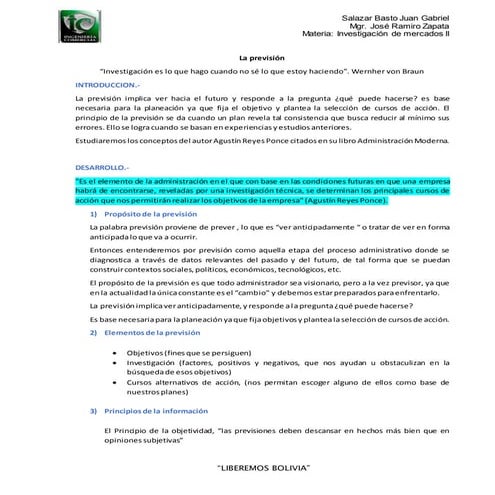 12. la prevision | PDF