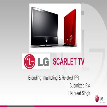 marketing of lG Scarlet | PPT