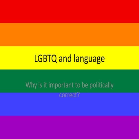 LGBTQ month lesson on homophobic language | PPTX