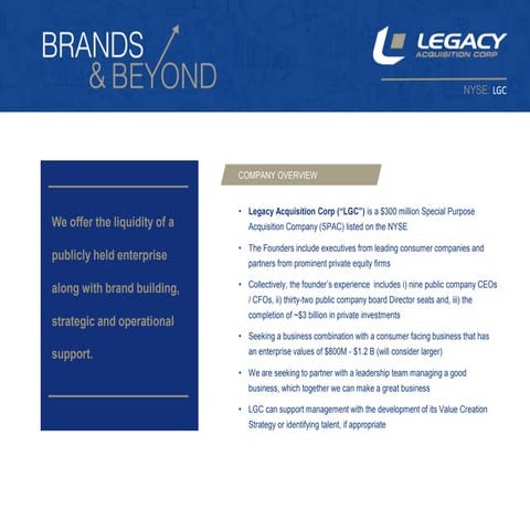 Legacy Acquisition Overview | PPT