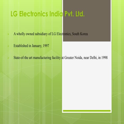 Supply chain management of lg electronic | PPT