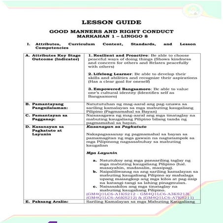 Filipino 6 dlp 1 pagsunod sa mga panuto | PDF