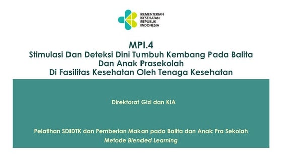 Kuesioner pra skrining perkembangan (kpsp) | PPTX