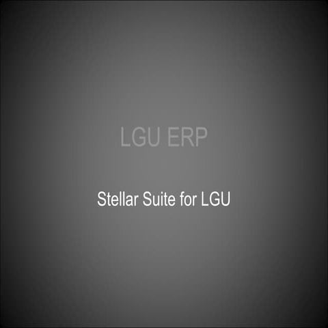 LGU ERP Suite | PPT