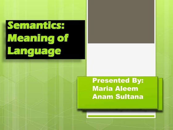Reference Sense And Referring Expression In Semantics Ppt
