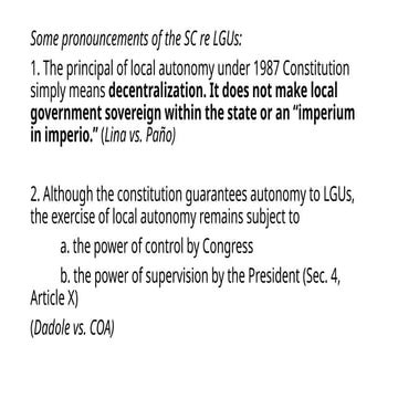 LGU CASES IN CONSTITUTIONAL LAW ONE PPTX | PPTX