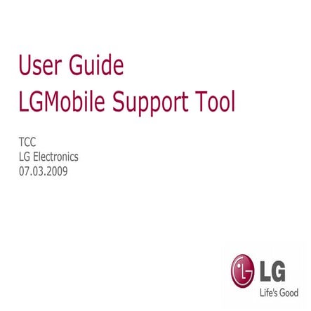 LG User Guide Upgrade Tool | PPT