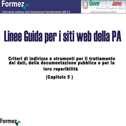 Linee guida web PA: formati, licenze, classificazione, open data | PPT ...