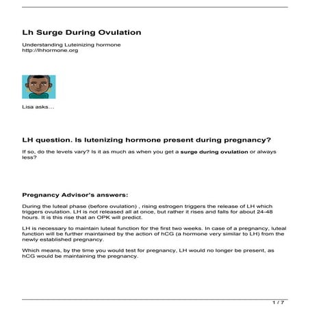 Lh Surge During Ovulation | PDF