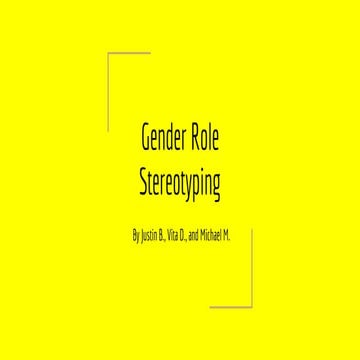 Gender role stereotyping | PPTX
