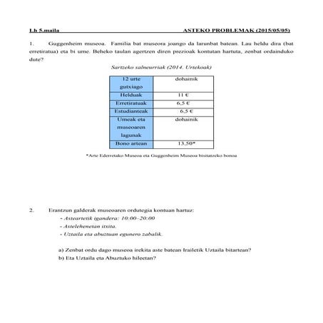 2015/05/05 PROBLEMAK | PDF