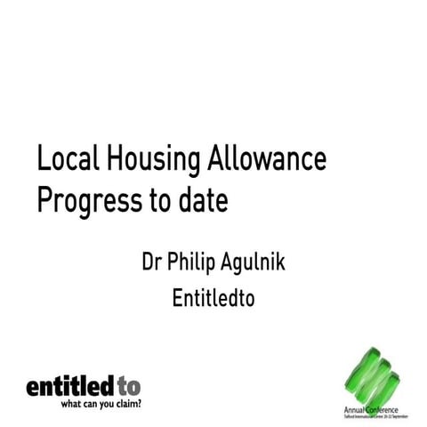Local Housing Allowance presentation Sept 2011 | PPTX