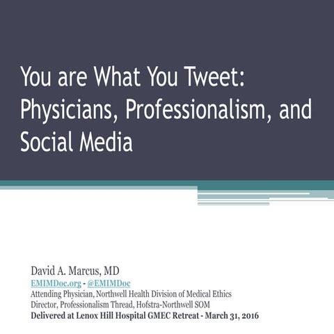 How can social media make you a better medical educator? | PPTX