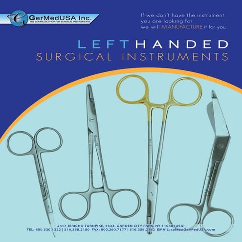 Left Hand Surgical Instruments from GermedUSA | PDF