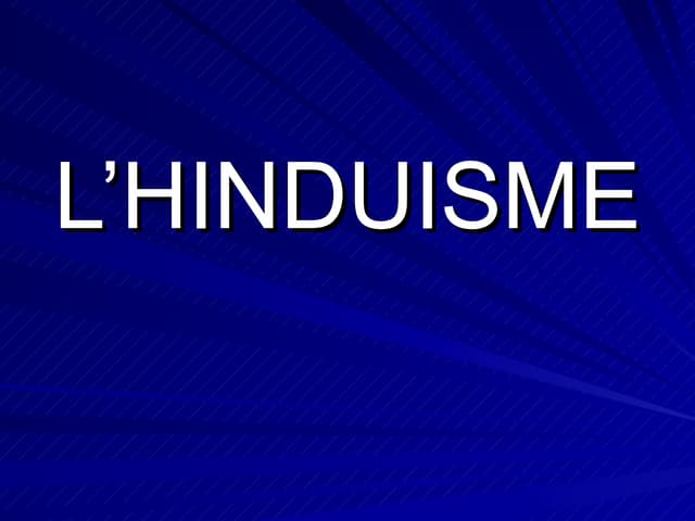Hinduisme | PPT