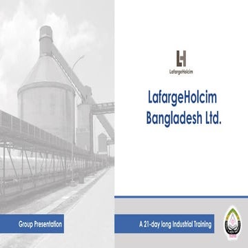 Plant Overview - LafargeHolcim Bangladesh Ltd. | PDF