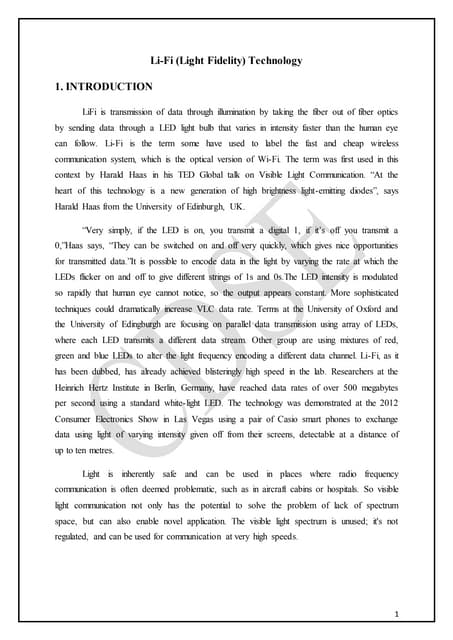 Li-Fi Technology PPT | PPT