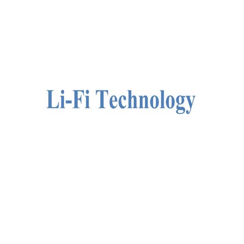 Li-fi technology | PPTX