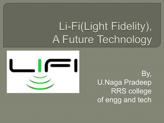 Li fi technology | PPTX | Computer Networking | Computing