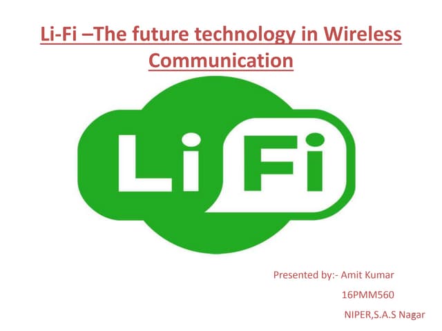 Li Fi Presentation Final Pptx Computer Networking Computing 6422
