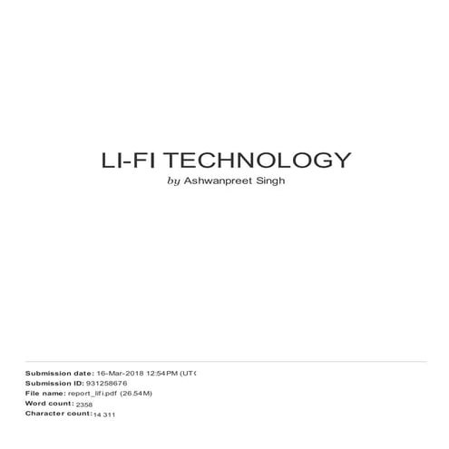 Li fi technology | PDF