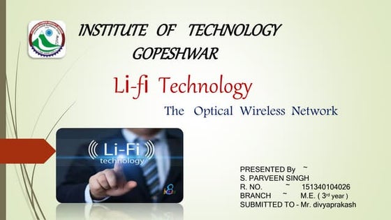 LI-FI Presentation | PPTX | Computer Networking | Computing