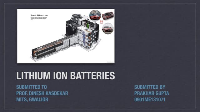 What is the Lithium Ion Battery ? Ppt | PDF