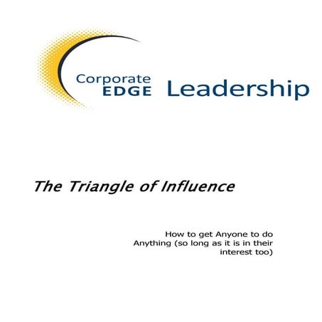 The triangle of influence session handout | PDF