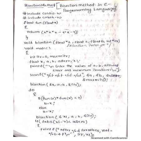 Bisection Method C Programming Language Pdf