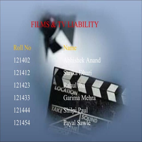 Film Liability insurance | PPT