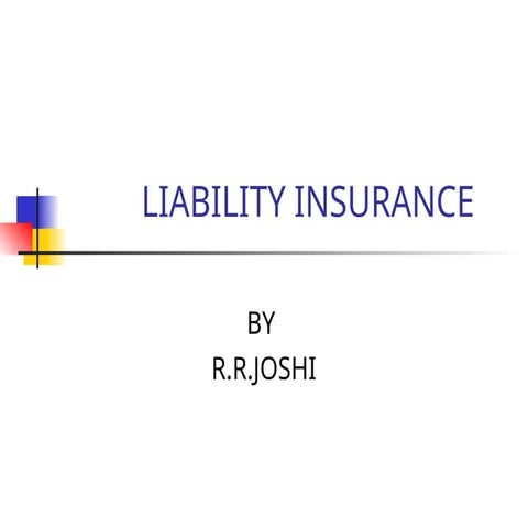 LIABILITY INSURANCE certification guide.ppt