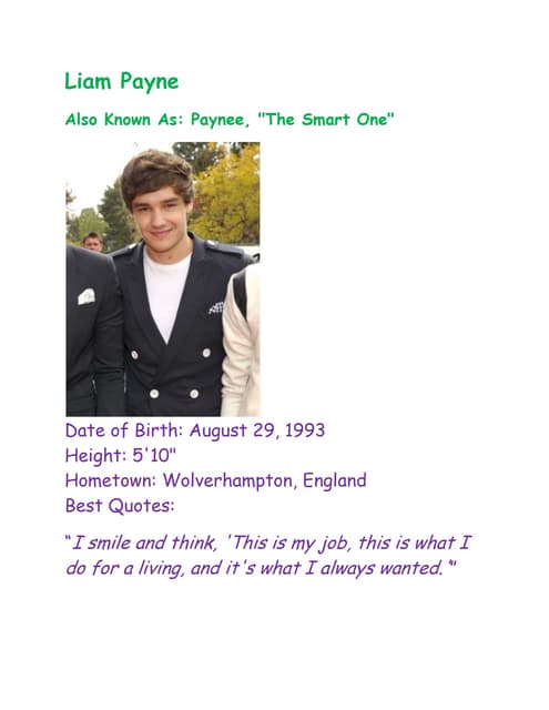 One Direction Liam Quotes