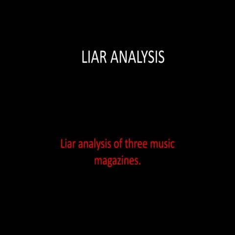 Liar analysis | PPTX