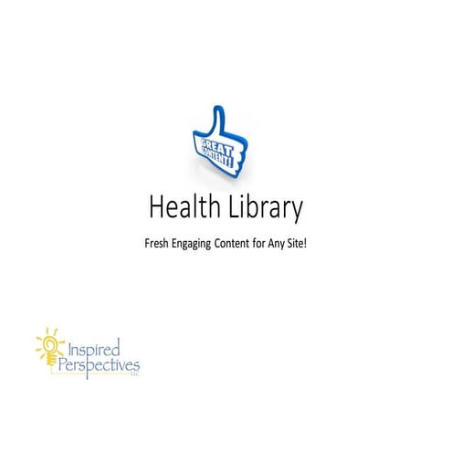 Well-Being Content Library | PPT