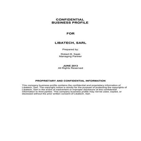 Libatech company profile | DOC