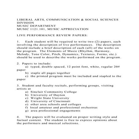 Assignment Concert ReportMUS 021 Dr. BjorkedalAttend a live .docx