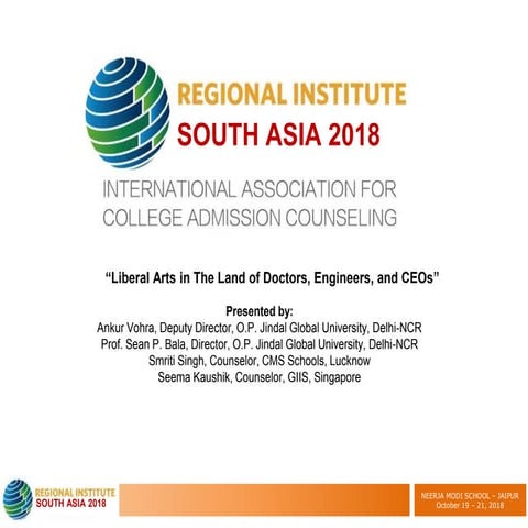 SARI-Liberal Arts in The Land of Doctors, Engineers, and CEOs | PPTX