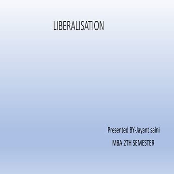 Liberalization | PPTX