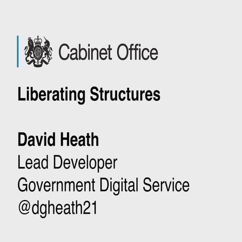 Liberating structures at Agile in the City 2019 | PDF