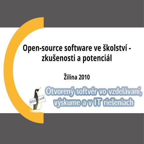 Open-source software ve školství | PPT