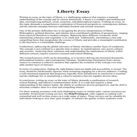 Liberty Essay | PDF